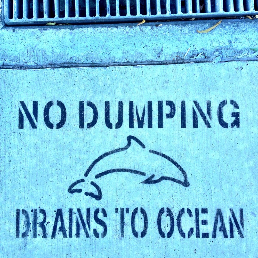 Drains to Ocean Stencil